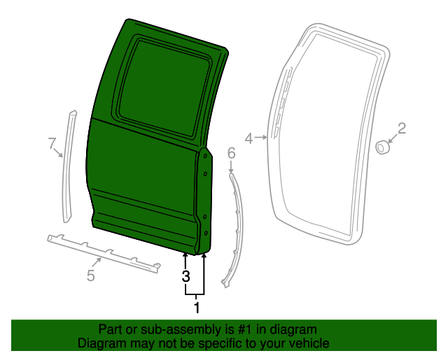 2009-2020 Mopar Door Shell 4589873AE | TascaParts.com