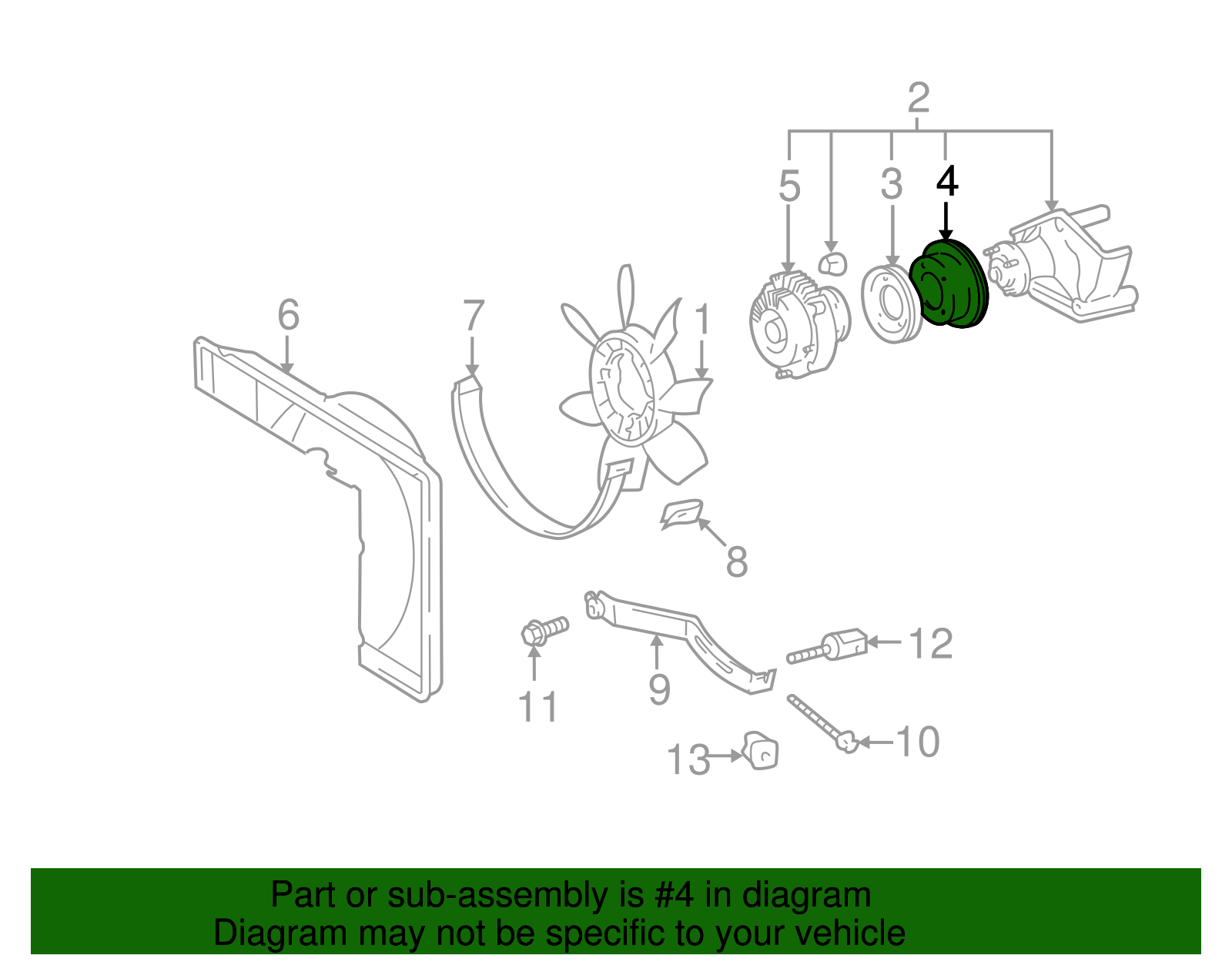 1990-2004 Toyota Pulley 16372-65010 | OEM Parts Online