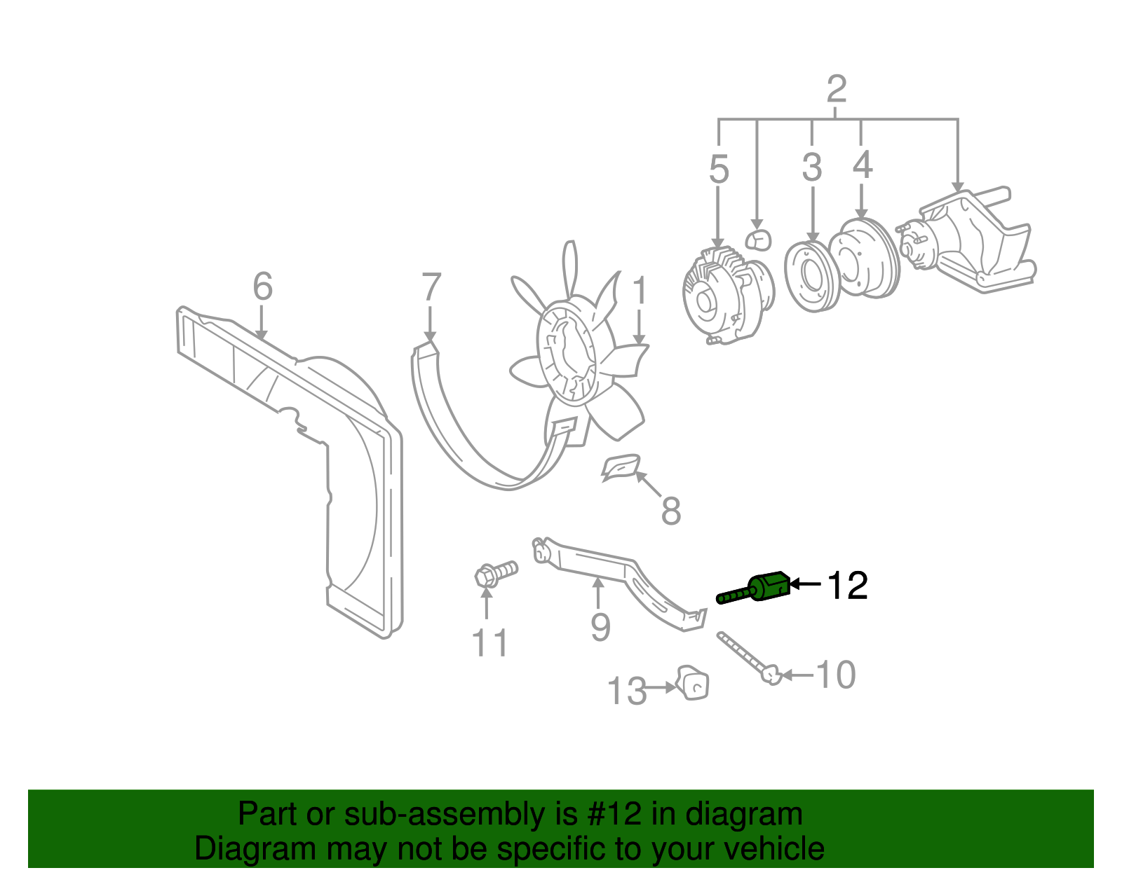 Genuine Toyota Slider, Fan Belt Adjusting part# 16385-62020 for 1995 ...