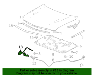 Hood Secondary Latch Release Cable 85545562 GM | GMPartsDirect.com