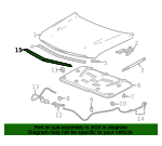 2021-2024 Cadillac Black Hood Front Molding 84731888 GM | GMPartsDirect.com