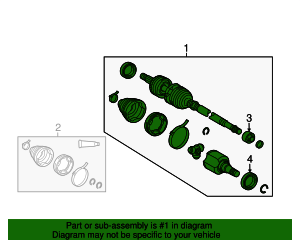 2010-2015 Toyota Axle Assembly 43410-47031 | Toyota Parts Center