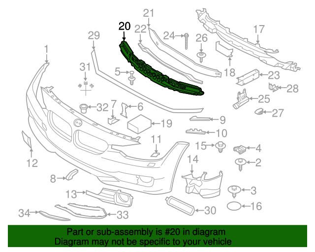 51117396923 - 2016-2019 BMW Absorber (51-11-7-396-923) | BMW of South ...