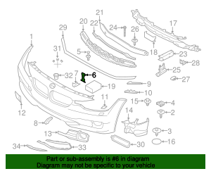 Genuine BMW 51-11-7-296-331 | Bumper Cover Upper Support | FREE ...