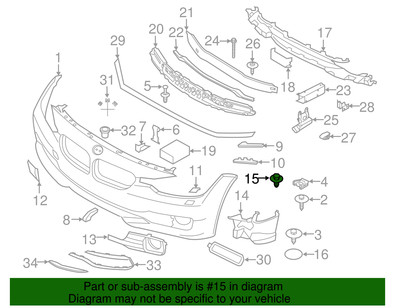 Genuine BMW 07-14-9-227-852 | Support Panel Screw | FREE Shipping on ...