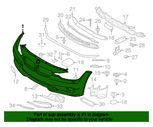 51117445131 - 2016-2019 BMW Bumper Cover (51-11-7-445-131) | BMW of ...
