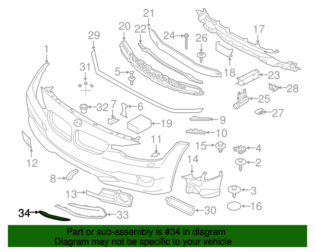 51117396836 - 2016-2019 BMW Inner Molding (51-11-7-396-836) | BMW of ...