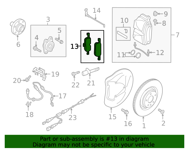 Audi OEM Brake Lining Front Part# 8W0-698-151-BB | OEM Vehicle Parts