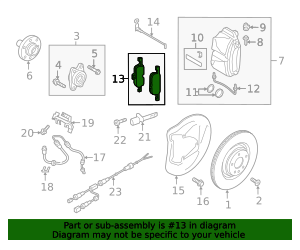 2017-2024 Audi Brake Lining Front 8W0-698-151-BB | Audi USA Parts