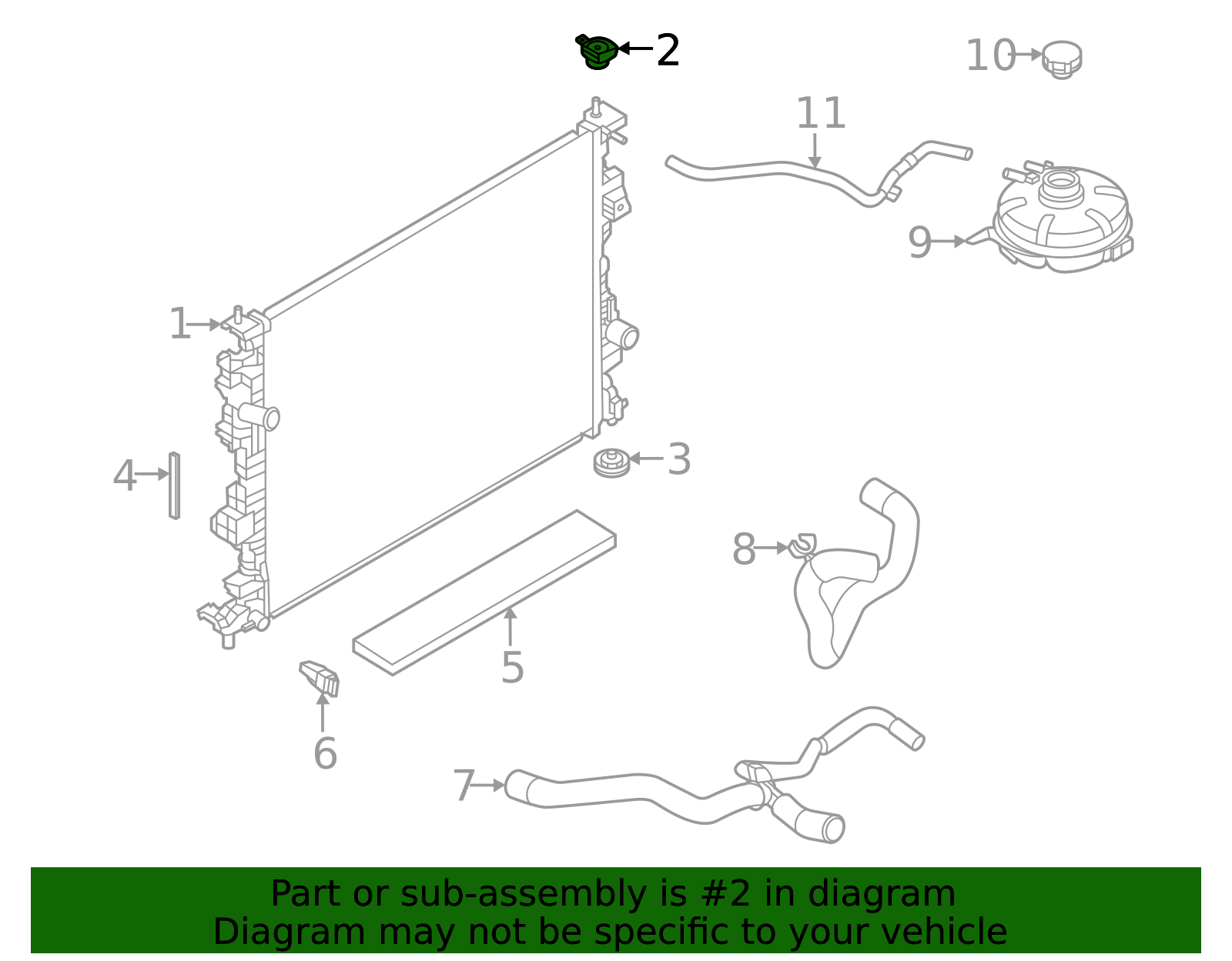 LX6Z-8125-C - 2021-2024 Ford - Radiator Upper Insulator | My Ford Parts