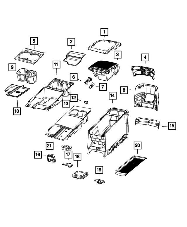 2022 Chrysler Cup-Holder Drawer 7FA01PD2AB | Mopar Estores