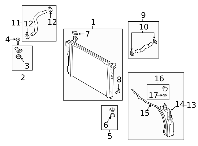2017-2022 Genesis Hose Assembly Radiator Upper 25414-D2000 | OEM Parts ...