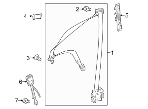 001-984-44-29 - Seat Belt Receptacle Bolt 1998-2023 Mercedes-Benz ...