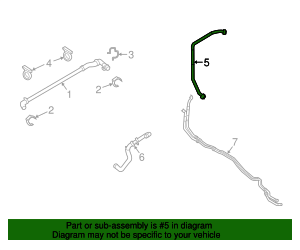 2017-2020 Ford Overflow Hose HC3Z-8075-D | QuirkParts