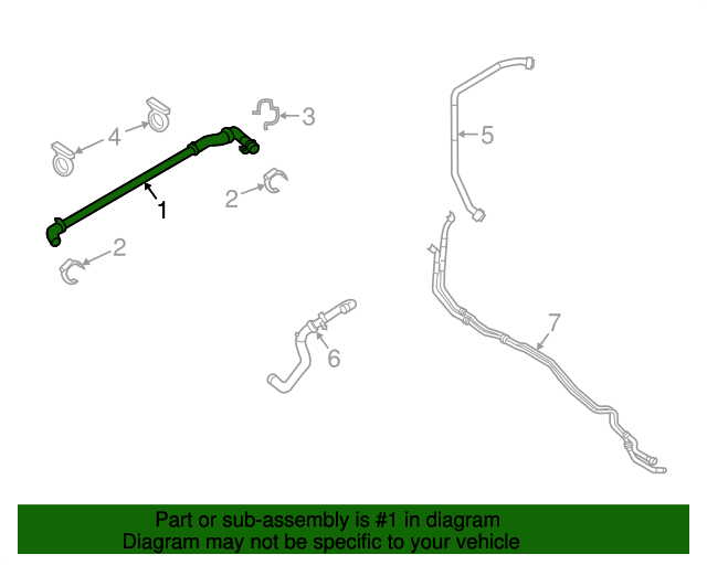 2017-2020 Ford Connector Hose HC3Z-8597-B | TascaParts.com