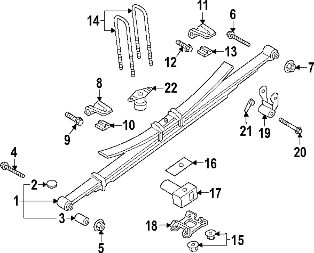 Factory Direct OEM Leaf Spring Part# PC3Z-5560-B Fits 2023-2024 Ford F ...