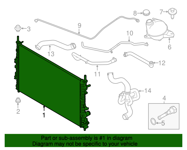 2015-2019 Ford Radiator CK4Z-8005-B | TascaParts.com