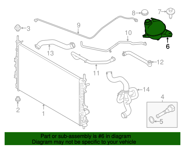 BK2Z-8A080-B - Reservoir Tank 2015-2019 Ford | AutoNationParts.com