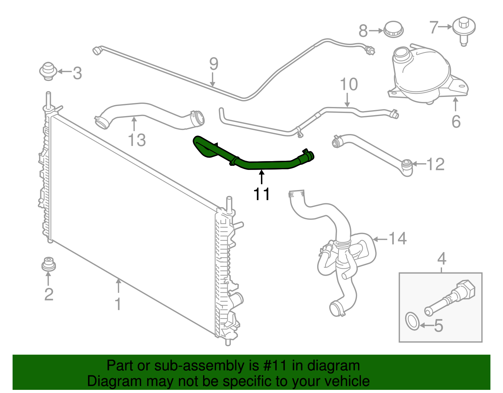 Genuine OEM Ford Part - Inlet Hose CK4Z-18472-KH | Genuine OEM Ford ...