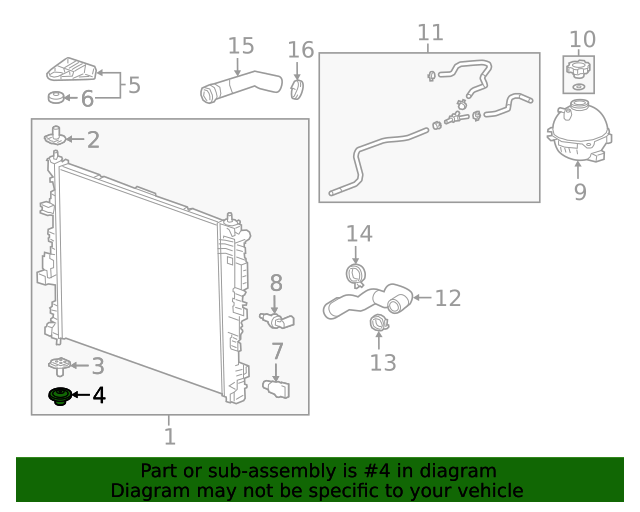 Radiator Lower Insulator 84927360 | GMPartsDirect.com