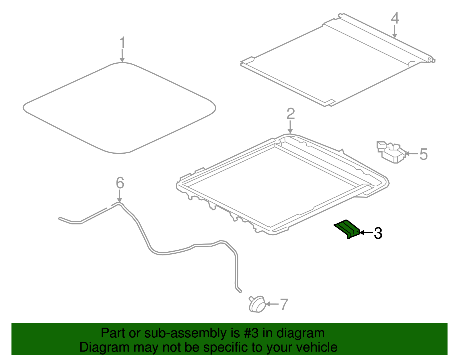 2013-2018 Nissan Pathfinder Sunroof Frame Bracket 76892-3JA2B | Nissan RVA