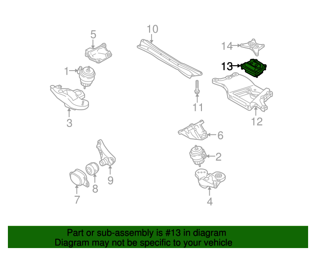 4F0-399-151-BL - Trans Mount 2006-2011 Audi | Audi OEM Parts