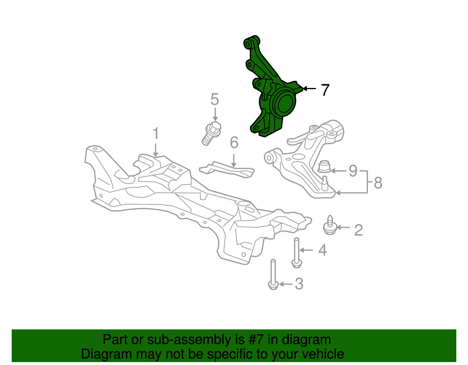 51211-TK6-A00 - 2009-2013 Honda Fit - Knuckle R Front | Genuine Honda Parts