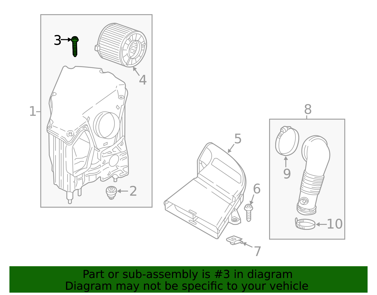 2008-2024 Audi Air Cleaner Assembly Screw WHT-002-087 | Audi USA Parts