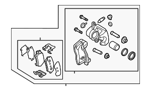 2018-2020 Genesis G80 Brake Assembly Rear Wheel Right-hand 58230-B1430 ...