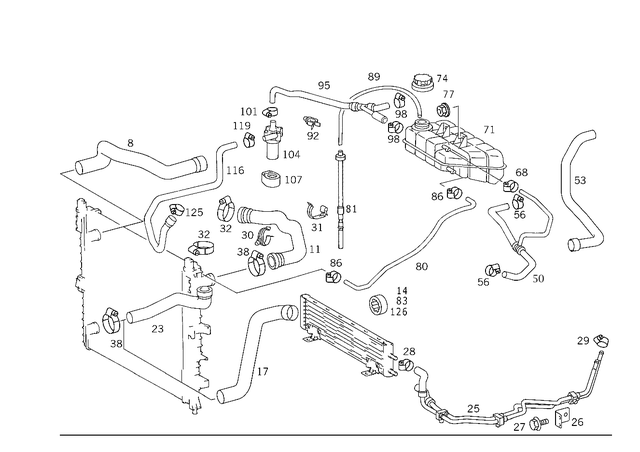 163-501-35-82 - Hose 1998-2005 Mercedes-Benz | Mercedes-Benz USA Parts