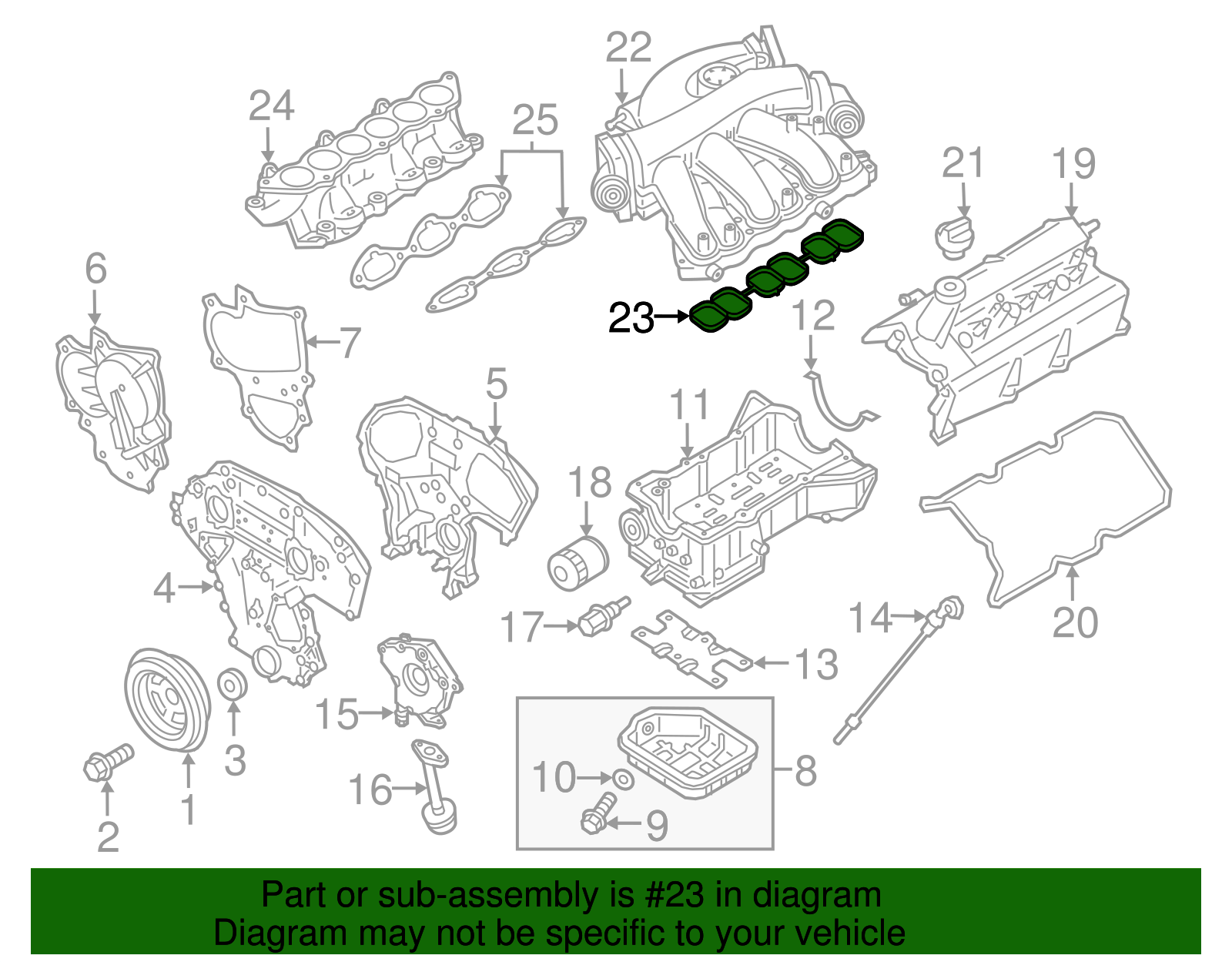 2007-2024 Nissan Intake Connector Gasket Set 14032-JA10A | OEM Parts Online