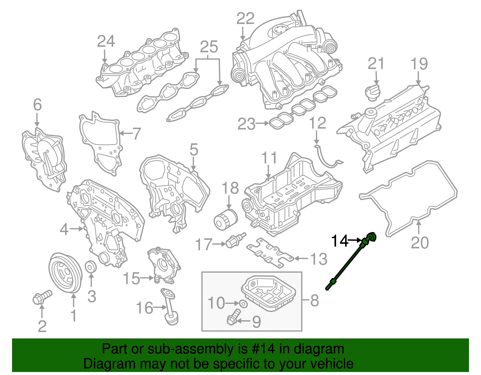 2007-2024 Nissan Engine Oil Dipstick 11140-JA10A | Sullivan Brothers Nissan