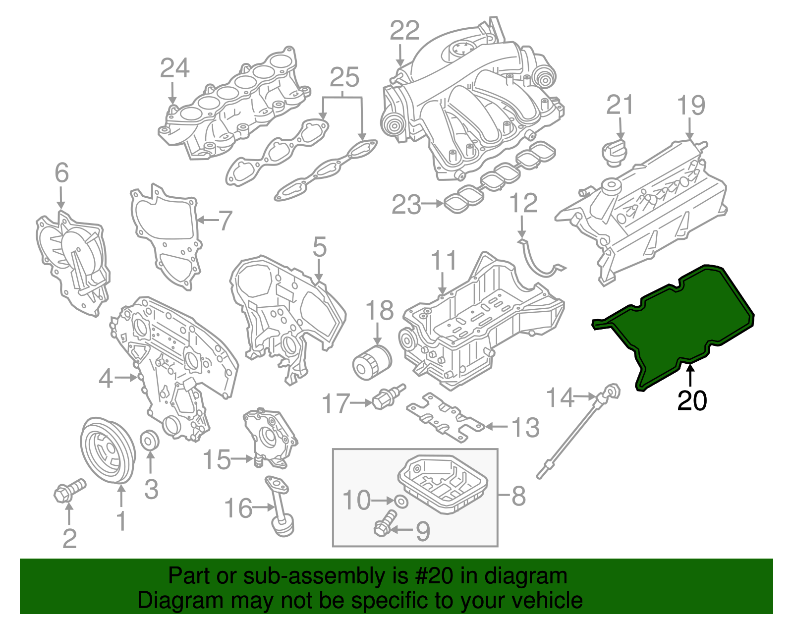 2009-2024 Nissan Engine Valve Cover Gasket 13270-9N02A | My Nissan Part