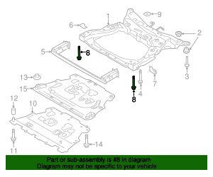 2016-2020 Volvo Lower Impact Bar Front Bolt 30622581 | TascaParts.com