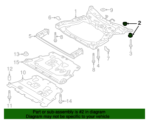 2016-2021 Volvo Engine Cradle Bushing 31360662 | TascaParts.com