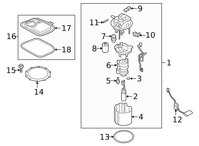 2019-2022 Hyundai Fuel Pump Assembly 31120-J3610 | OEM Parts Online