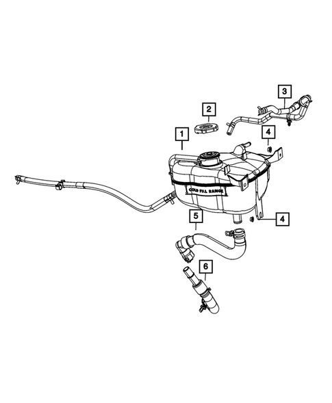 Engine Coolant Reservoir (Bottle) for 2017 Jeep Wrangler | Mopar eStore