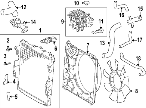Radiator & Components for 2024 Lexus GX550 | OEM Vehicle Parts