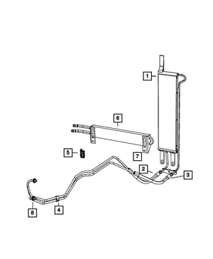 2004-2009 Mopar Oil Cooler Tube And Hose, Return 55056534AA | Mopar ...