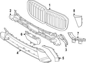 Genuine BMW 51-13-5-A23-E88 | G07 X7 LCI M60iX Shadowline Black Front ...