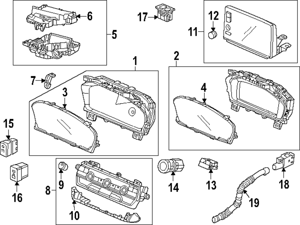 78100-T90-A51 - 2023-2025 Honda Pilot - Cluster Assembly | Honda Car Parts Direct