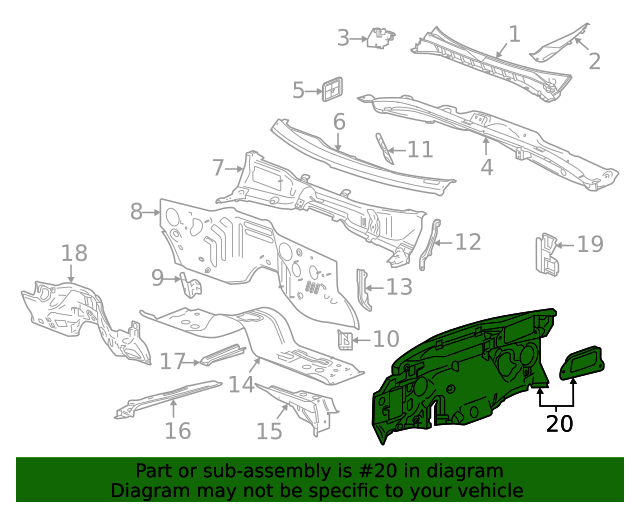 Dash Panel Inner Insulator 85535368 | GMPartsDirect.com