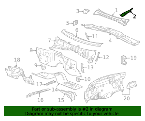 84607818 - Driver Side Air Inlet Grille Panel Extension 2021-2024 ...