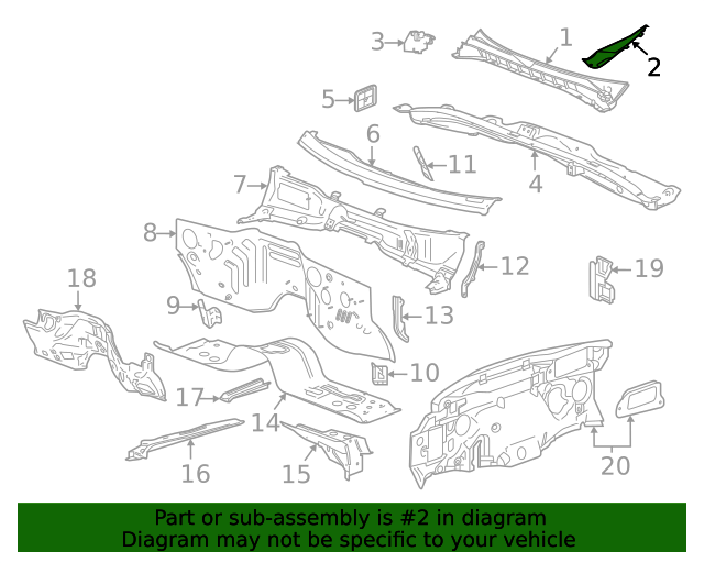 84607818 - Driver Side Air Inlet Grille Panel Extension 2021-2024 ...
