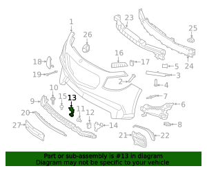 213-885-78-02 - Bumper Cover Support Rail Bracket 2018-2020 Mercedes ...
