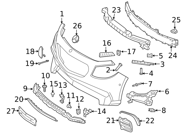 213-885-78-02 - Bumper Cover Support Rail Bracket 2018-2020 Mercedes ...