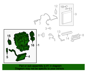 87050-0E090 - Evaporator Assembly - 2010-2012 Toyota Highlander ...