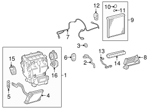 87050-0E090 - Evaporator Assembly - 2010-2012 Toyota Highlander ...