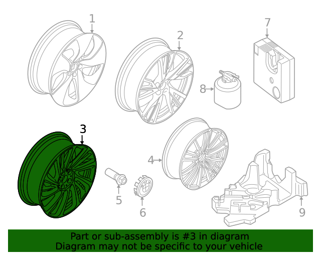 36116862895 - 2014-2020 BMW i8 Wheel, Alloy (36-11-6-862-895) | BMW of ...