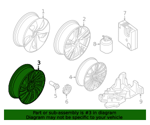 36116862895 - 2014-2020 BMW i8 Wheel, Alloy (36-11-6-862-895) | BMW of ...